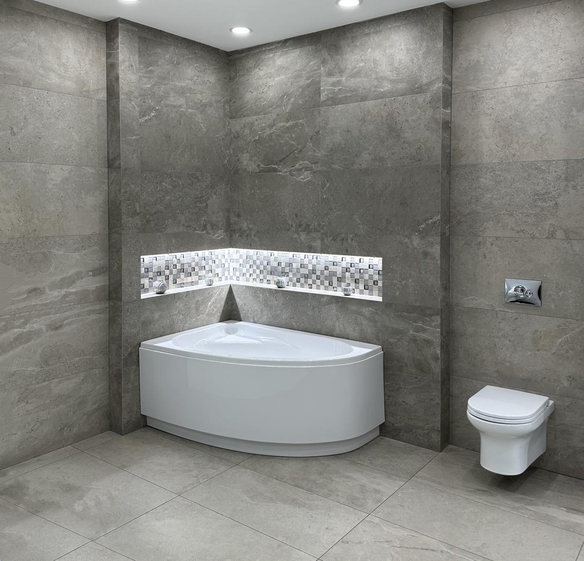 Porcelain Tile (ERDING ASH - 45X90) - იდეალი